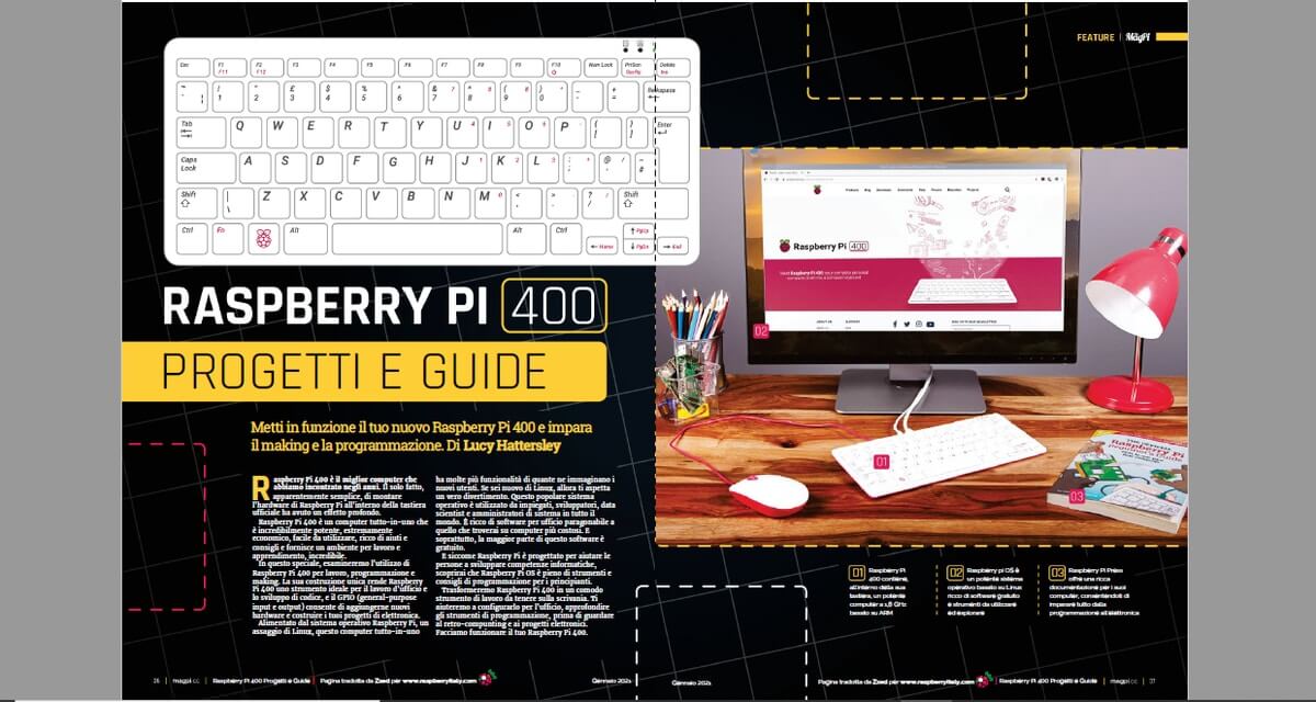 MagPi in italiano! Raspberry Pi 400 Progetti e Guide - RaspberryItaly