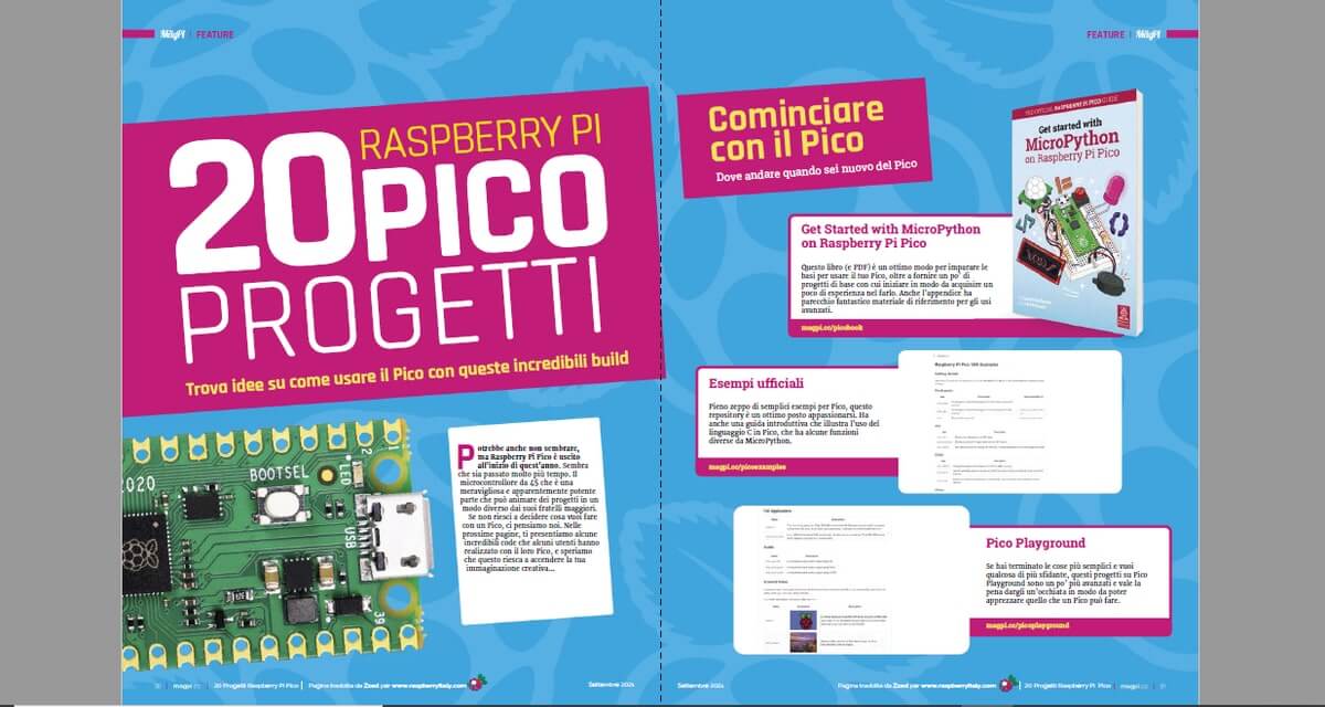 MagPi in Italiano! 20 Progetti Raspberry Pi Pico - RaspberryItaly